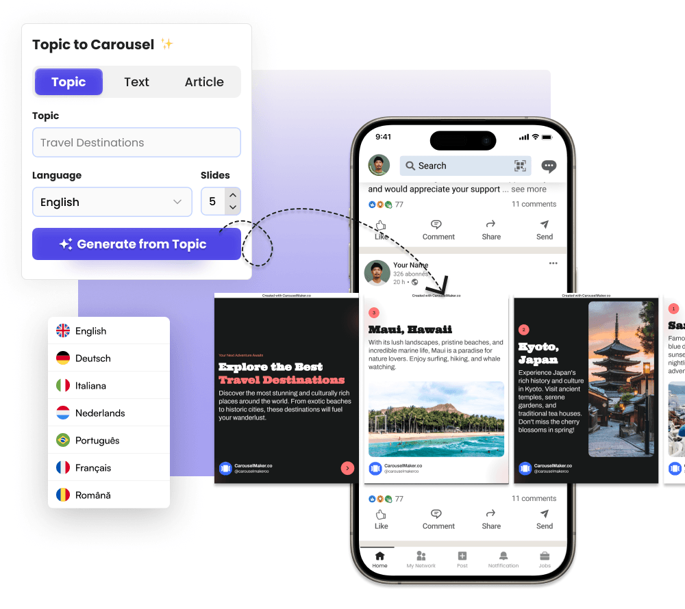 Free AI Carousel Generator for Social Media | Free AI Carousel ...