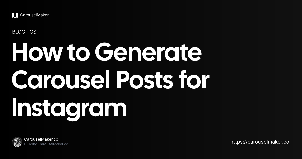 How to Generate Carousel Posts for Instagram | Free AI Carousel ... How to Generate Carousel Posts for Instagram | Free AI Carousel ...