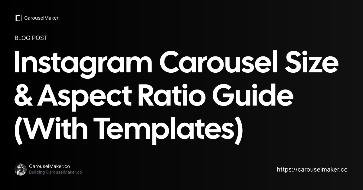 Instagram Carousel Size & Aspect Ratio Guide 2026 — Dimensions ...